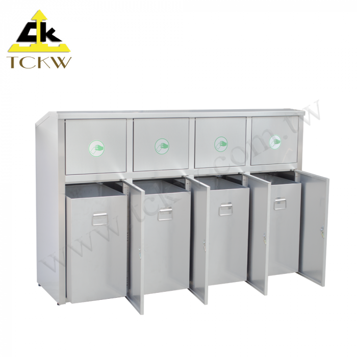 Four-compartment Stainless Steel Recycle Bin(TH4-110SB)